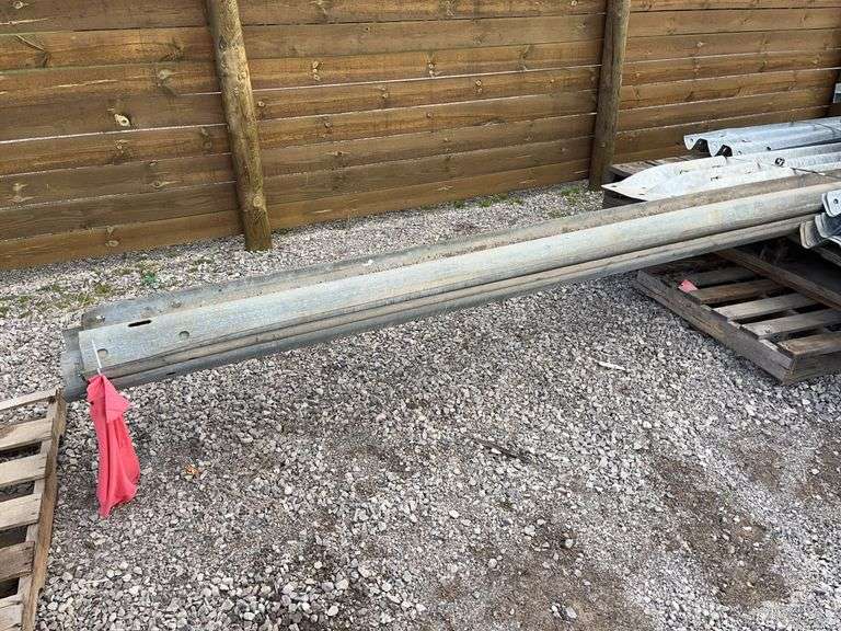 Various guard rails, include: (4) Straight 7'L, (3) Straight 26'L, (12 ...