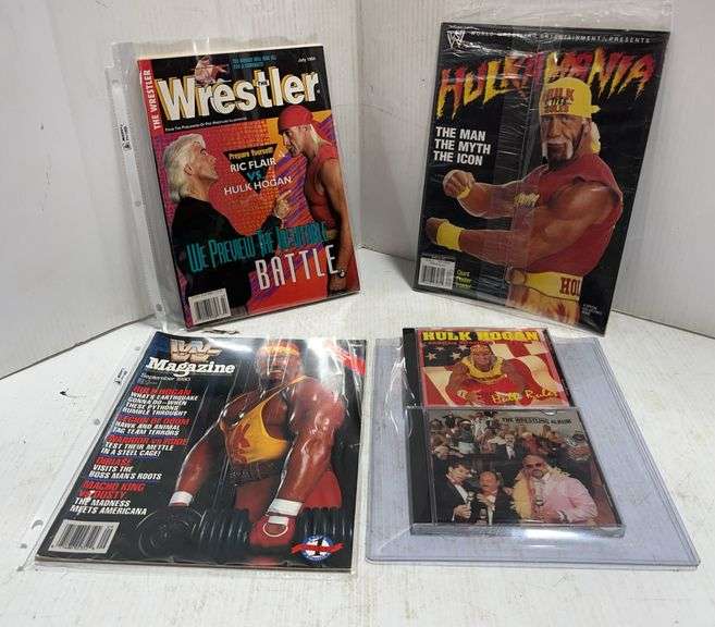 (4) Wrestling magazines, Hulk Hogan covers: 1- 2002, 2- 1994, 1- 1990 ...