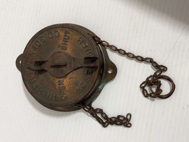 1920s Griswold New American cast iron stove damper, 9"W; Early 1900s ...