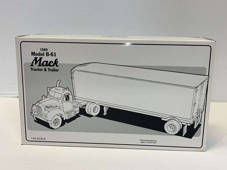 1960 Model B-61 Mack Tractor and Trailer, 1/34 scale, NIB - Albrecht ...