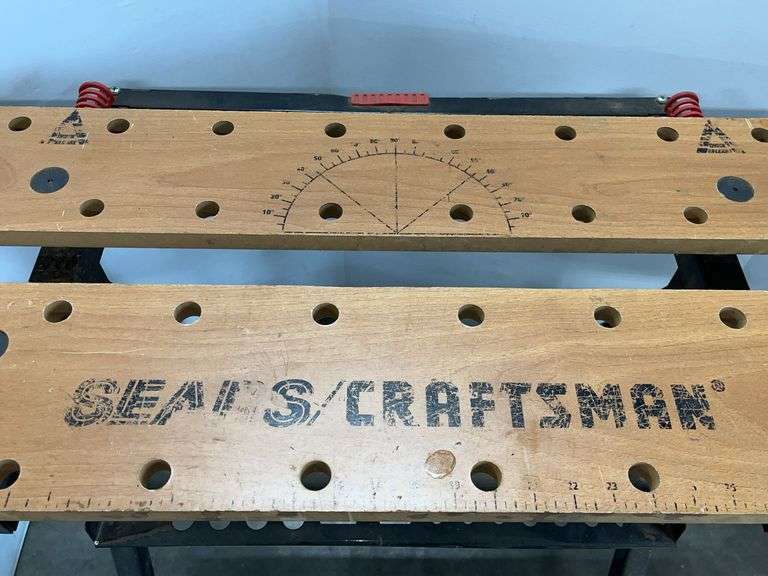 Craftsman portable work table, 36"W work surface x 14"D x 31"H ...