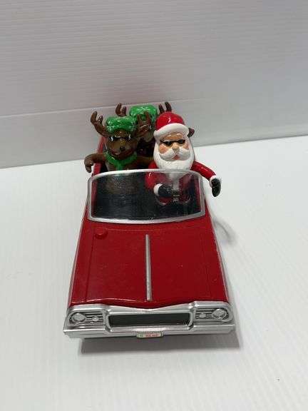 Gemmy Christmas lowrider car with Santa and 2-reindeer, when activated ...