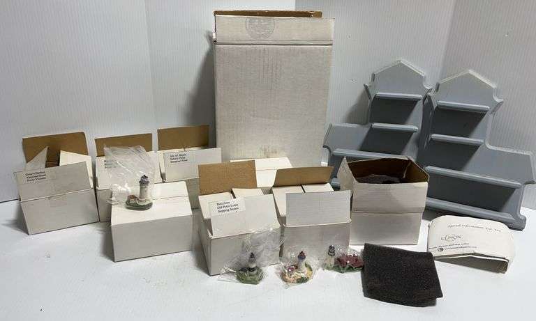 Collection of mini lighthouses by Lenox, also includes (2) NIB ...