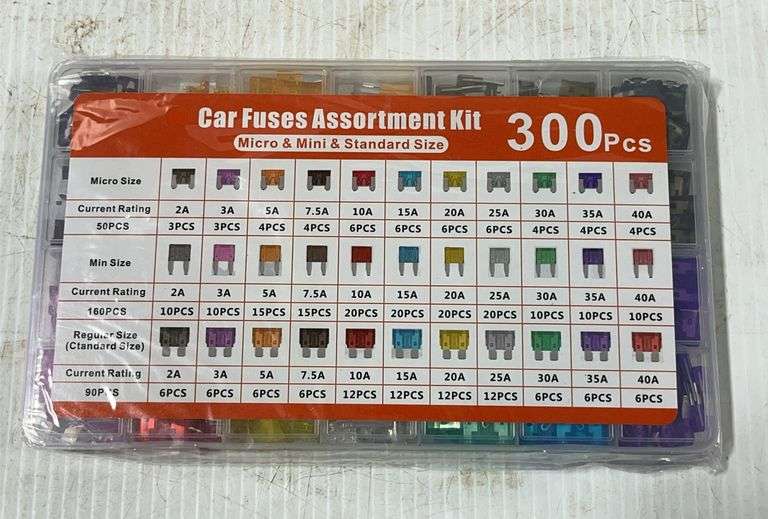 (300) Pieces car fuses kit, 160-mini, 90-standard, 50-micro blade fuses ...