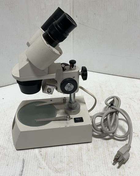 Wards stereo microscope, for geology or slide prep, 12"H, both upper ...