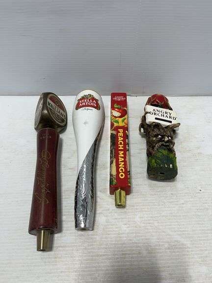 (4) Beer taps: 1- George Killians Irish Red; 1- Stella Artois Belgium ...