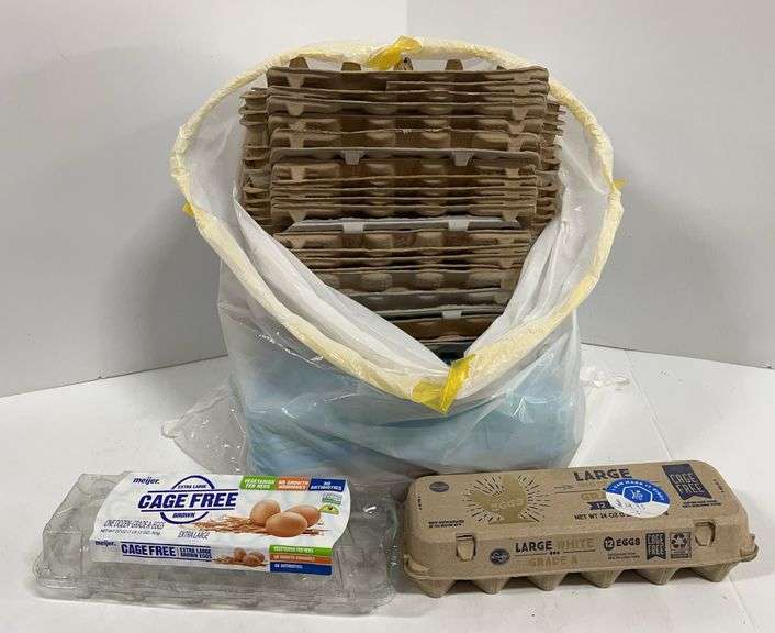 Egg cartons, include: (24) 12-count, and (7) 18-count, all clean ...