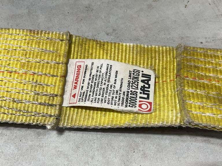 (2) 3" Ratchet straps, unknown lengths, good - Albrecht Auction Service