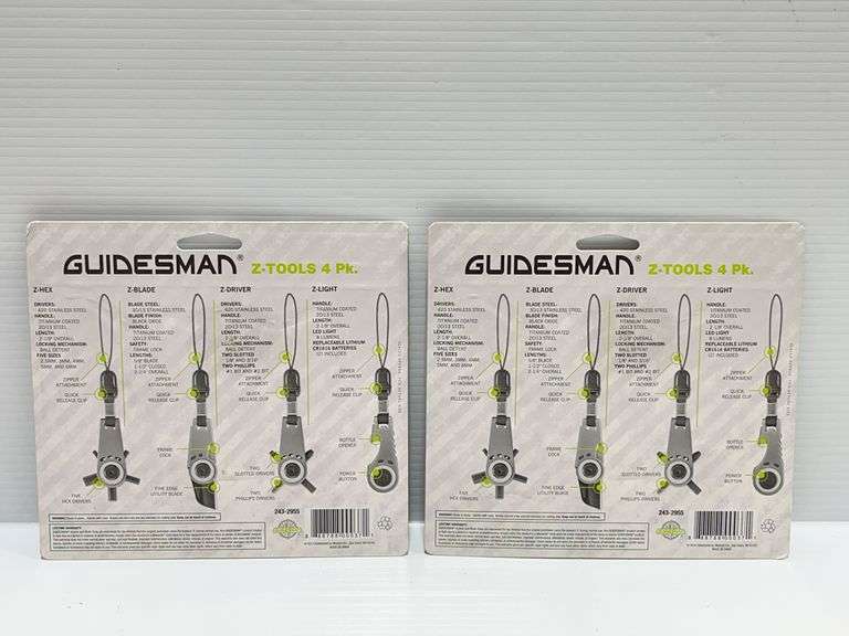 (2) Guidesman 4-packs of tools, great for hunting gear, new - Albrecht ...