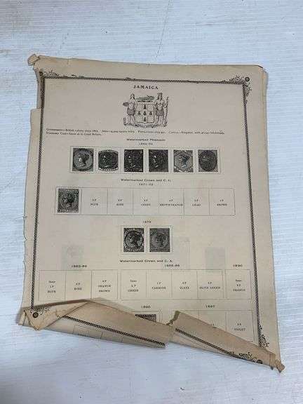 Older large stamp collection includes: Full and partial stamp sheets ...
