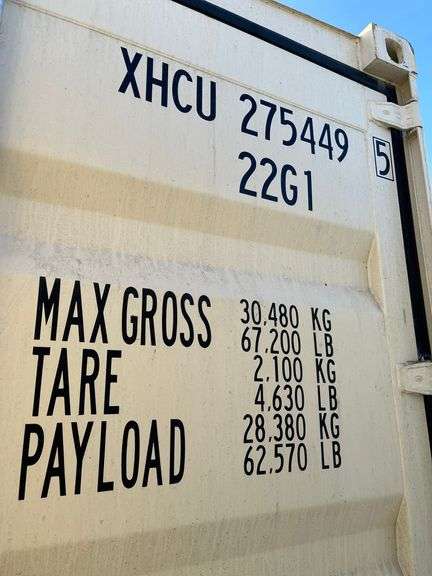 20' One-trip shipping container with easy open door - Albrecht Auction ...