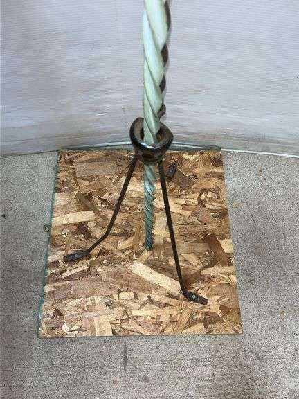 Twisted lightning rod with a fancy spear top and glass accessories, 75 ...
