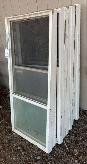 (8) Double-hung insulated windows, 31 1/2" x 65 3/4" (32" x 66" overall ...