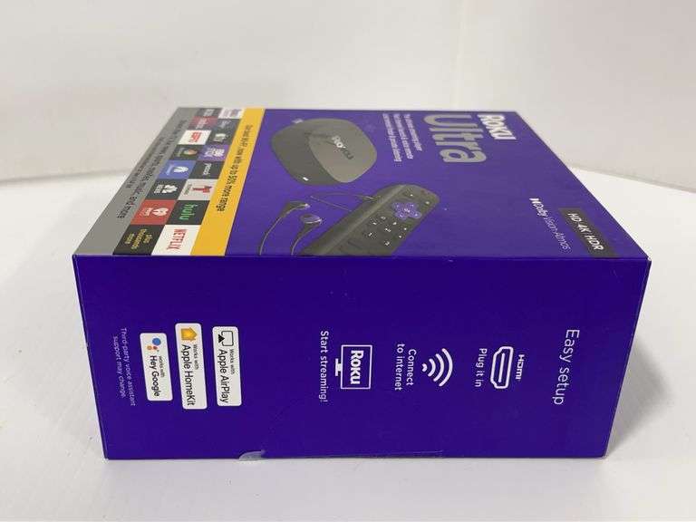 Roku Ultra, box- 6 1/2"H, NIB, unused - Albrecht Auction Service