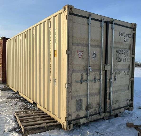 20' One-trip shipping container with easy open door - Albrecht Auction ...