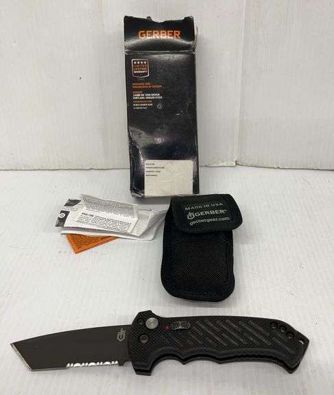 Gerber Fully Automatic Serrated S30V Corrosion-Resistant Steel Tanto ...