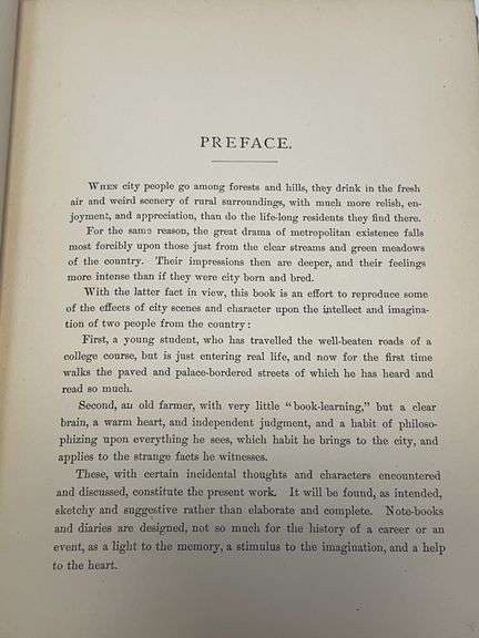 (2) Antique City and Farm poetry books, includes: 1- 1885 City Ballads ...