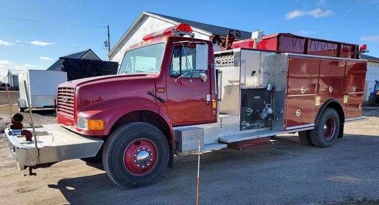 1993 Pierce Fire Truck with a 4900 International Chassis, (31,642 Miles ...
