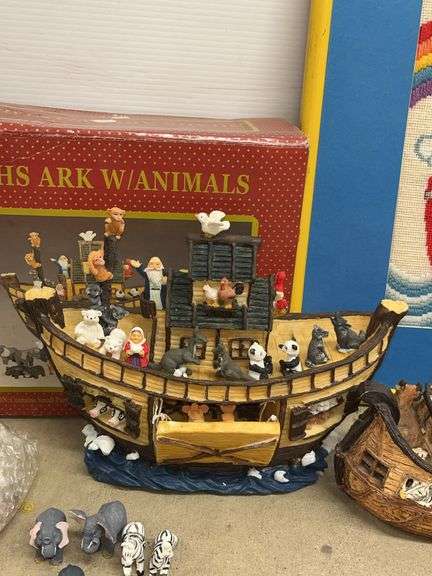 Noah's Ark items, includes: St. Nicholas square musical, candy cane ark ...