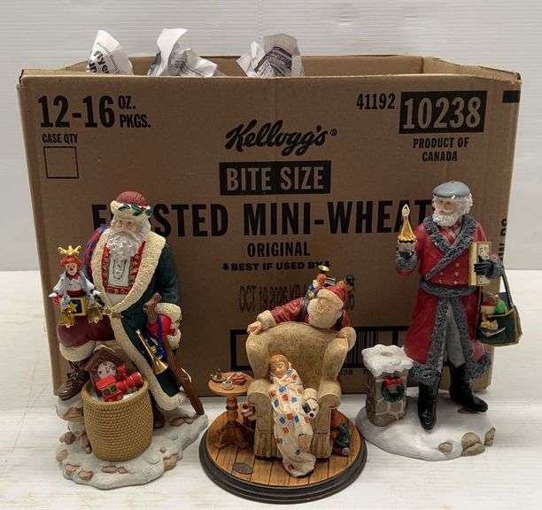 Hamilton collection, Santa figurines, up to 9"H - Albrecht Auction Service