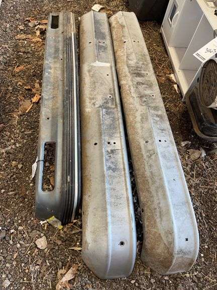 Pair of bumpers for a square body Chevy truck, and (1) S10 bumper, up ...