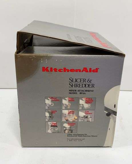 KitchenAid slicer and shredder mixer attachment, box- 10"L, box is ...