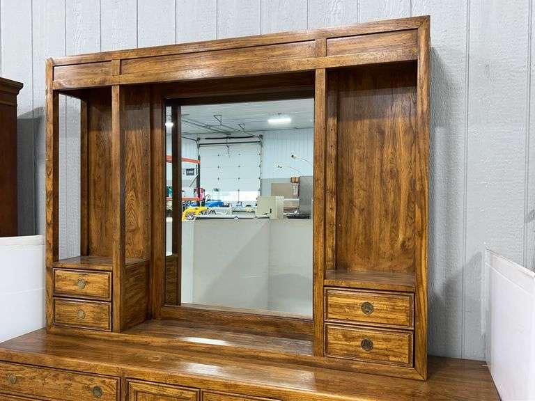Thomasville dresser with top unit hutch, bottom with seven drawers and ...