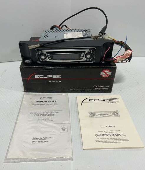 Eclipse car radio/CD player, model CD3414, all manuals included, comes ...