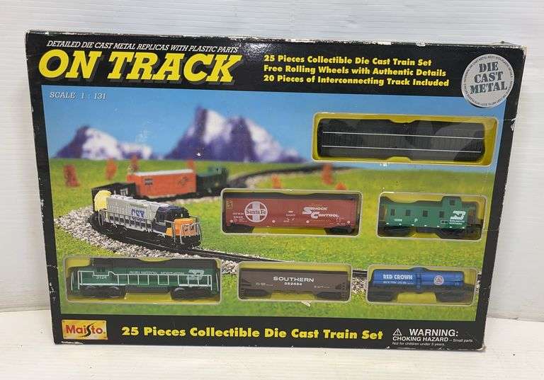 1999 Maisto "On Track" die-cast train set, new in open box, never ...