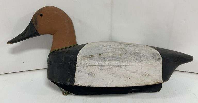 Bob Charron and Bernie Murphy canvasback duck decoy, 16"L - Albrecht ...