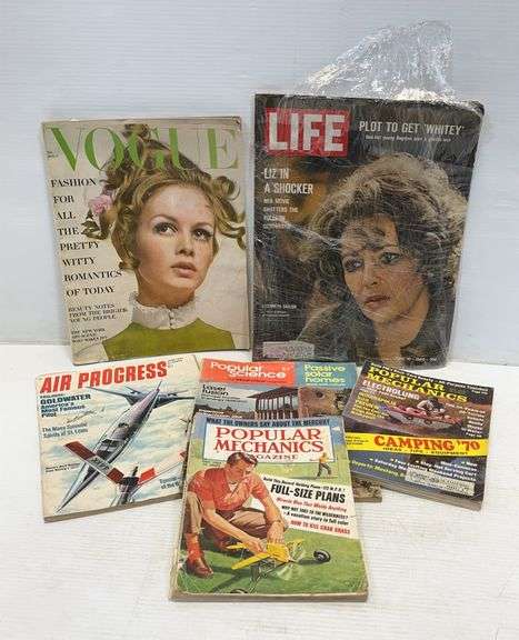 Older magazines, include: (1) Life, dated June 10, 1966, Liz Taylor on ...