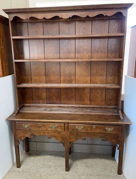 Solid/heavy wood table and hutch, can use together or separate, table ...