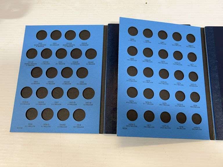 (5) Coin collecting albums, all empty - Albrecht Auction Service