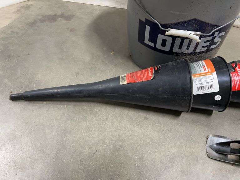 Bucket of assorted funnels, bucket- 14"H - Albrecht Auction Service