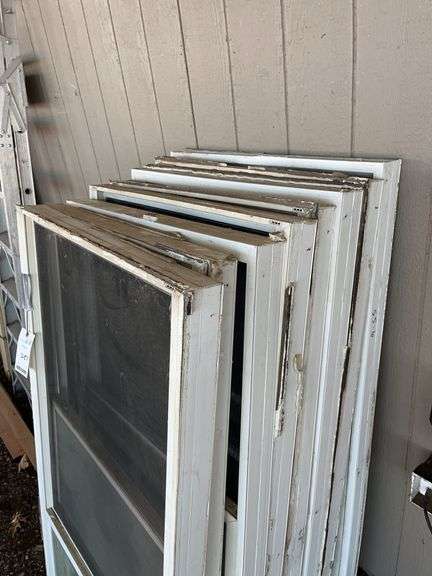 (8) Double-hung insulated windows, 31 1/2" x 65 3/4" (32" x 66" overall ...