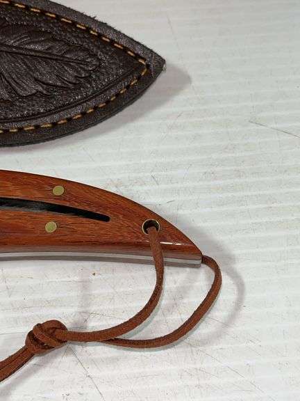 Kitchen survival knife, beautiful feather pattern balde, suitable for ...