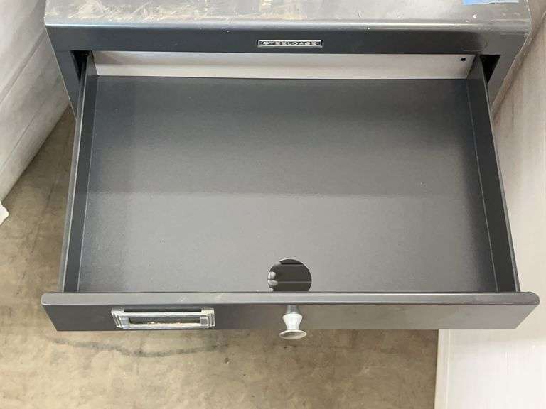 Steelcase metal cabinet with ten drawers, 15"W x 28 1/2"D x 29"H ...