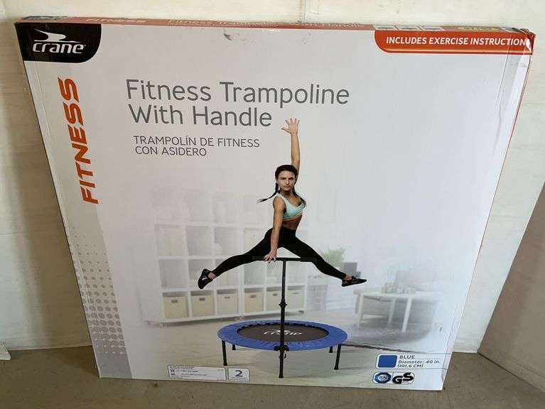 Crane Fitness trampoline, box- 41"H, NIB - Albrecht Auction Service