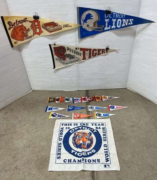 Detroit Sports Pennants, 1976 NFL Pennants for National Football ...