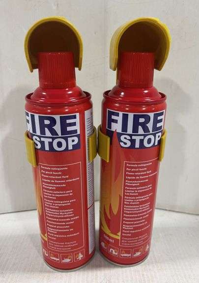 (2) Cans of Fire Stop spray, 500mL each, portable use, new - Albrecht ...