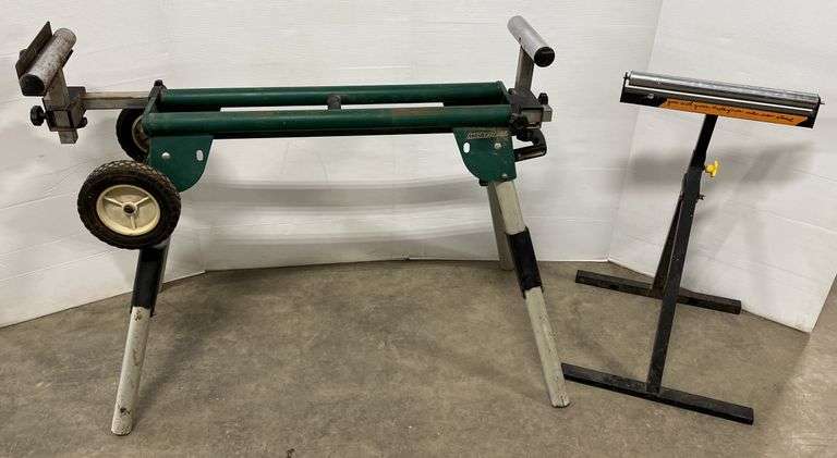 Folding Masterforce miter saw stand, portable, also folding roller ...