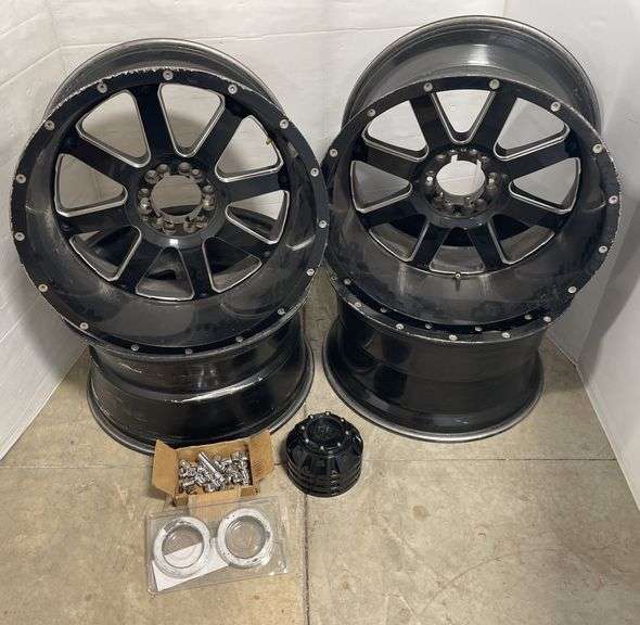 Gear rims with center caps and hub rings, 106mm>78.1mm for GM, 22 x 12 ...