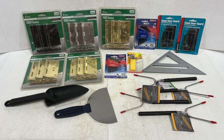 (5) 3-Packs of heavy duty hinges, include: bronze, silver, and gold ...