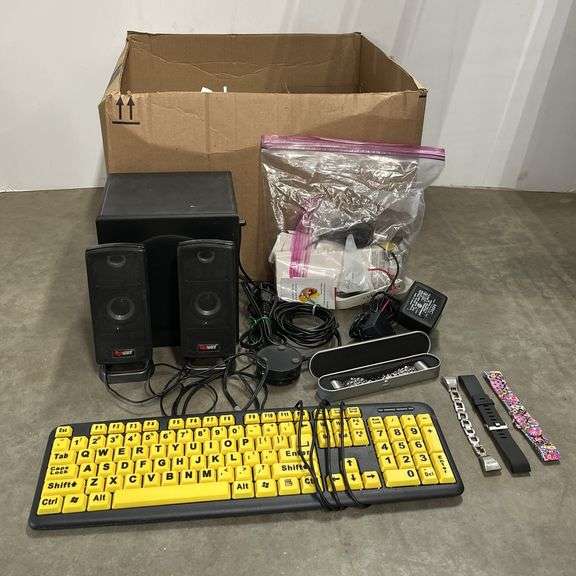 (3) Computer keyboards, computer speaker system, battery tester ...
