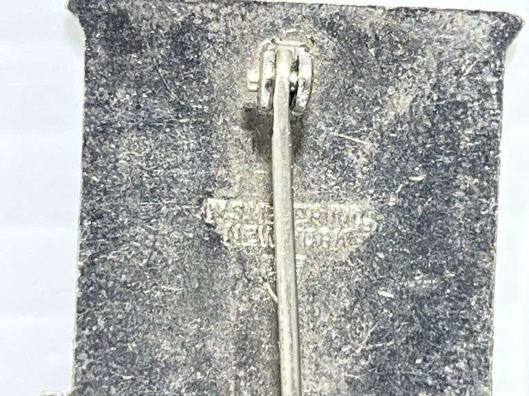 US Army military police gold colored round pin, uniform set, 1"; (2 ...