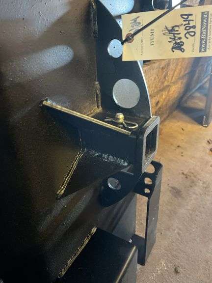 Heavy duty 1/2 moon gusseted skid steer receiver hitch with chain hook ...