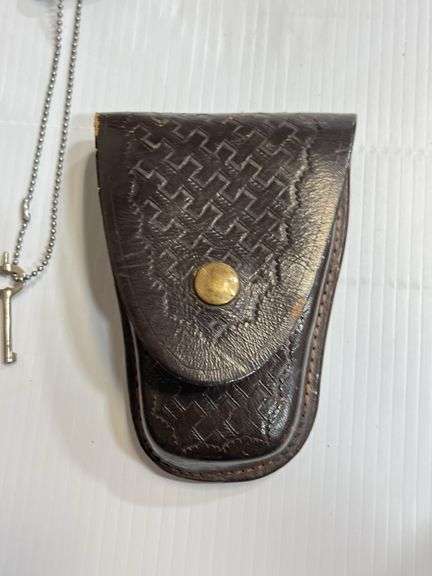 Older sword, working cane, Handcuffs with key and case, up to 38"L ...