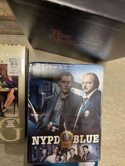 Over (100) DVDs with player, 17"L, many NIB, include: Marilyn Monroe ...