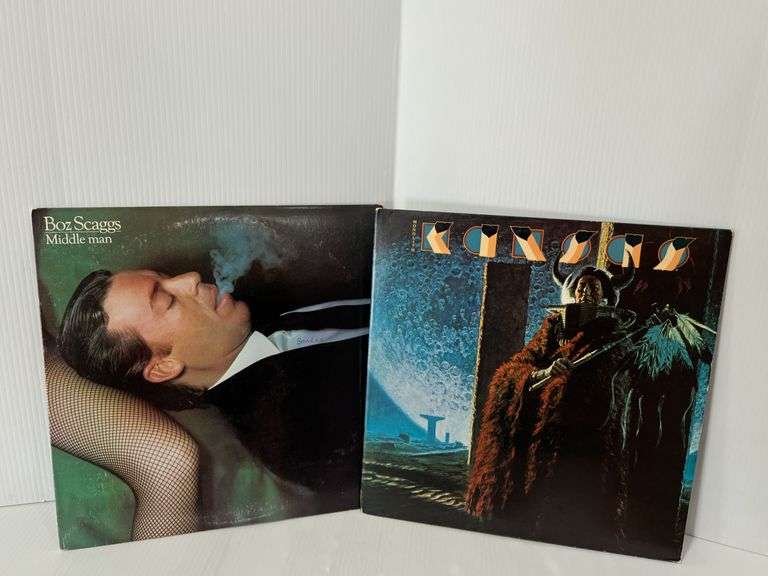 (8) Original vinyl records, includes: Grand Funk Railroad, Kansas, Boz ...