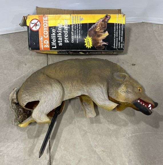 3D Coyote decoy, 28"L, new - Albrecht Auction Service